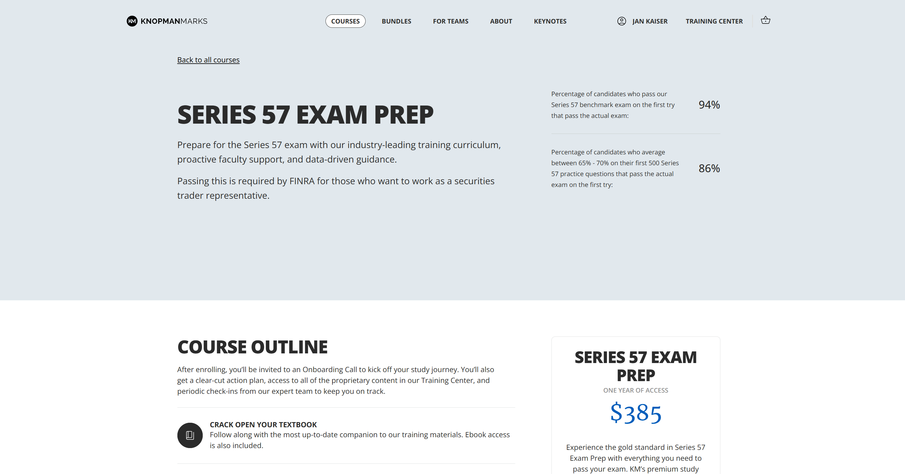 Series 57 Exam Prep | Knopman Marks